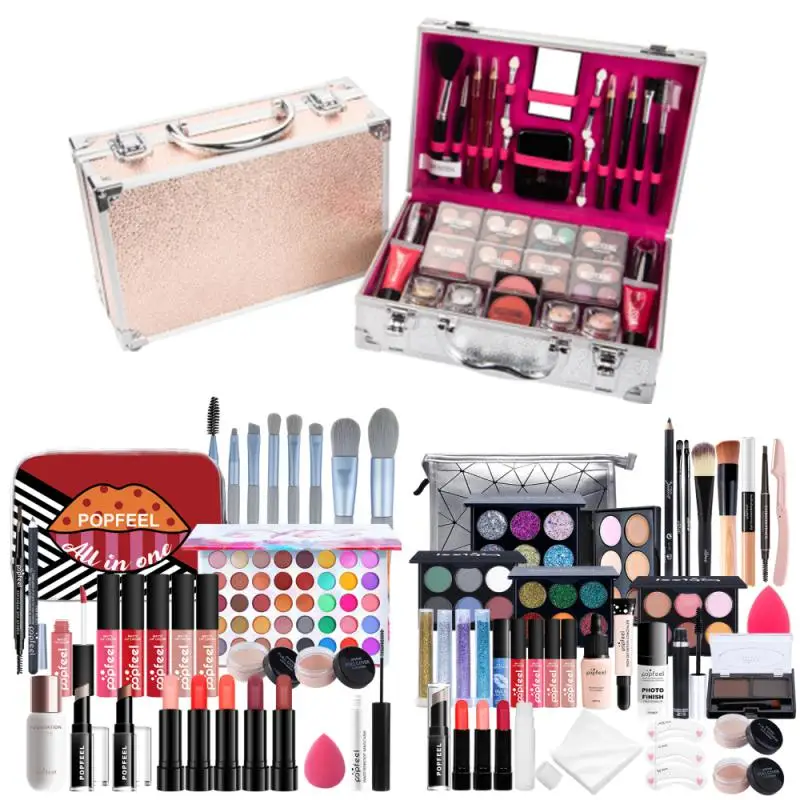 POPFEEL 8-56Pcs Makeup Set Full Professional Makeup Kit Eyeshadow Blush ...