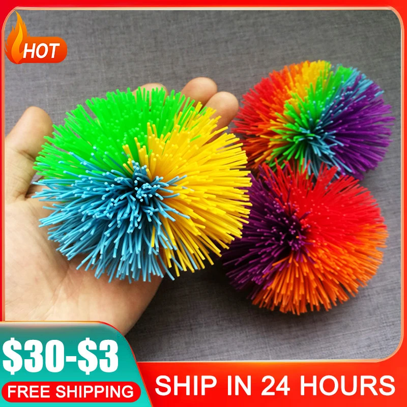 6-10cm-Anti-Stress-Rainbow-Fingertips-Sensory-Bouncy-Ball-Baby-Funny ...