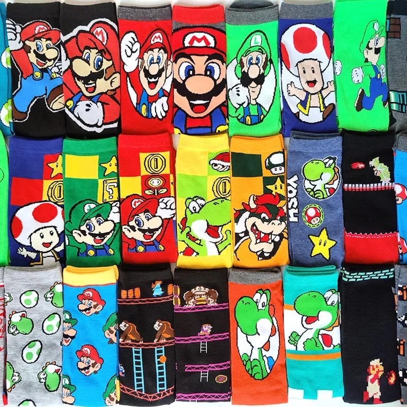 41-Style-Cartoon-Game-Super-Mario-Bros-Socks-Odyssey-Yoshi-Tube-Socks ...