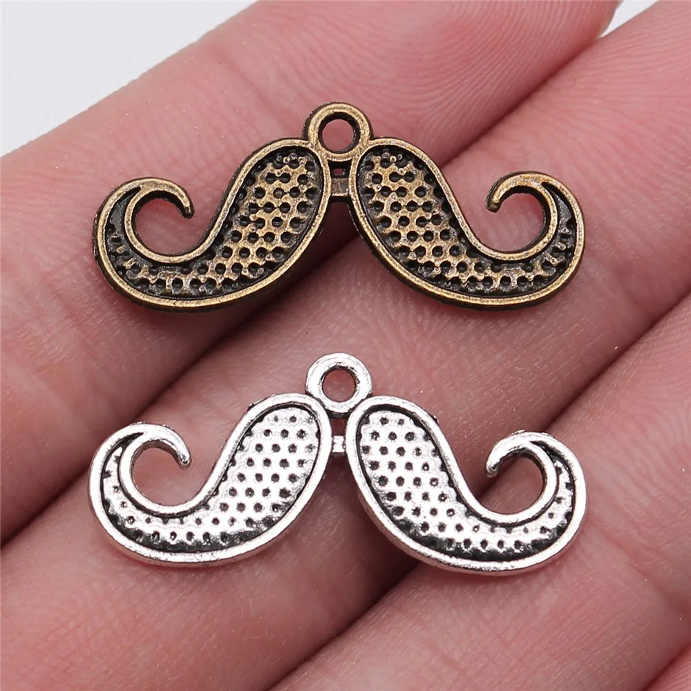 WYSIWYG 20pcs 30x13mm Pendant Mustache Mustache Beard Charm Pendants ...