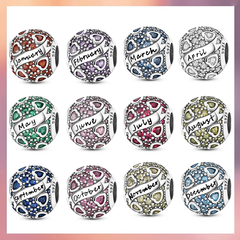 Pandora Charm Original 925 Month | Pandora Pendant 925 Months - Charm ...