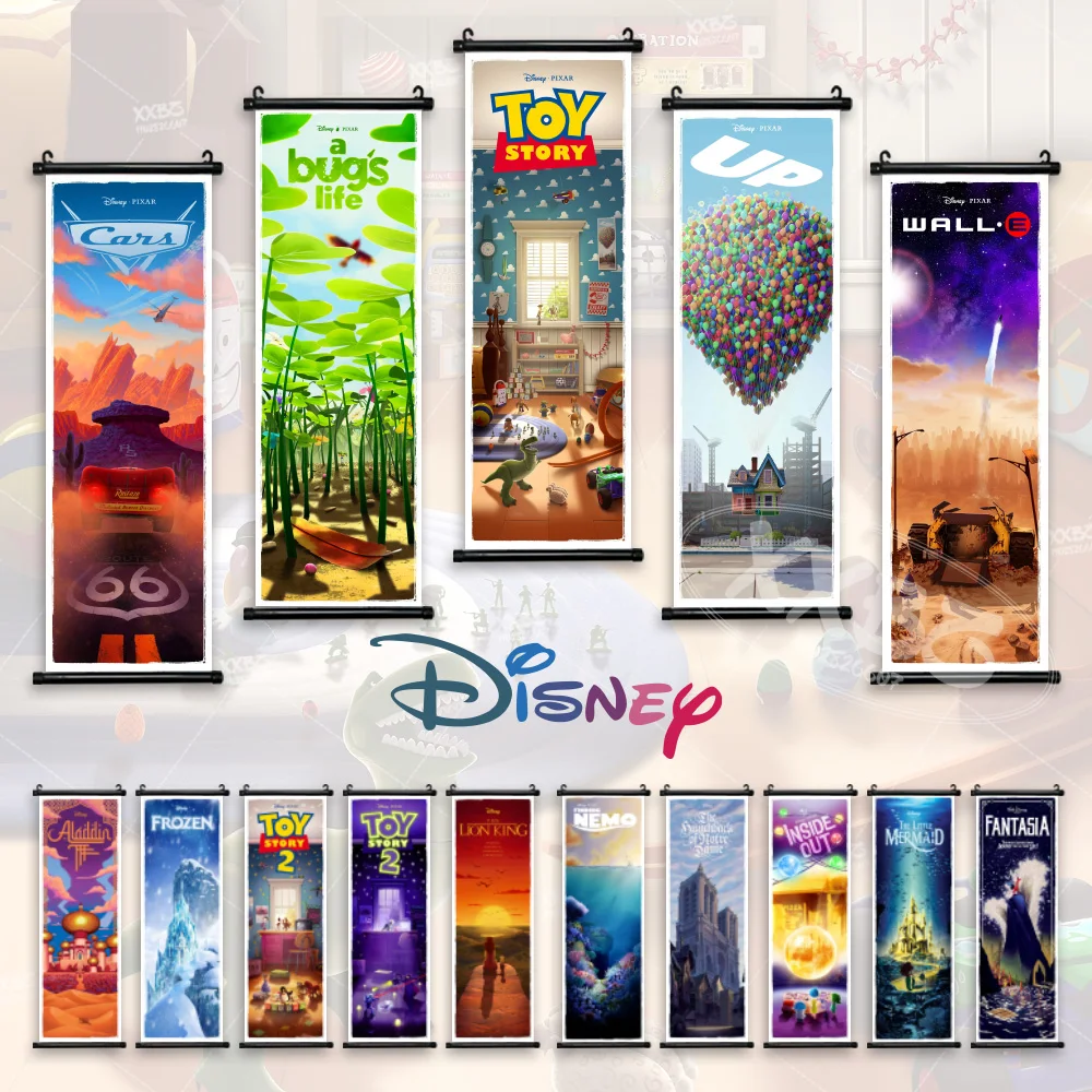Disney-Poster-Zootopia-Hanging-Painting-Winnie-Wall-Art-Frozen-Scrolls ...