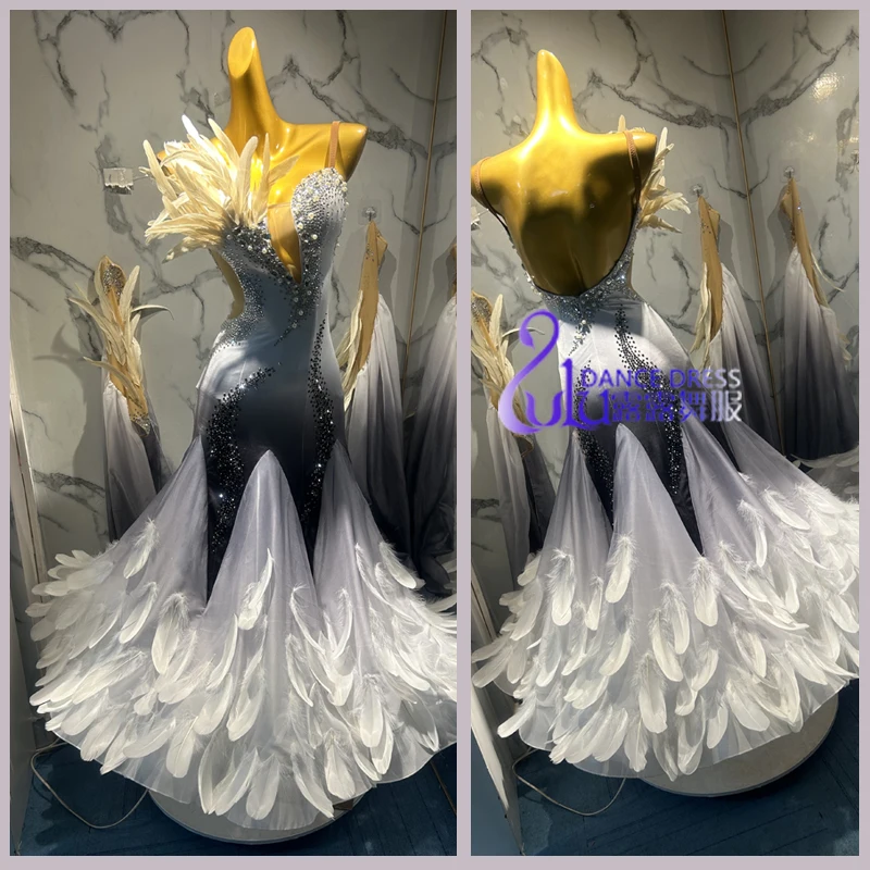 Vestido-liso-de-dan-a-latina-para-mulheres-vestido-de-valsa-tango ...