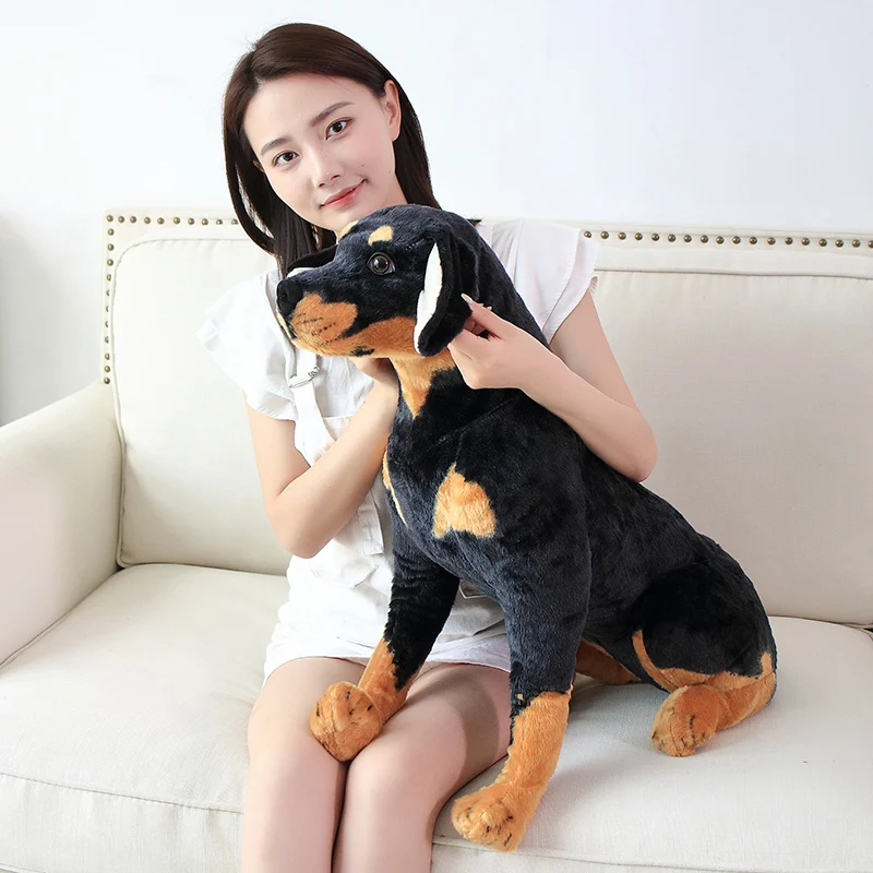 1PC 23-66CM Real Life Dogs Plush Toy Standing Collie Spot Dog Stuffed ...