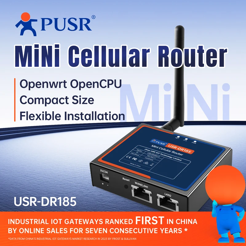 PUSR 4G LTE Cat1 Router Global Frequency Band OpenVPN/Ipsec/GRE VPN ...
