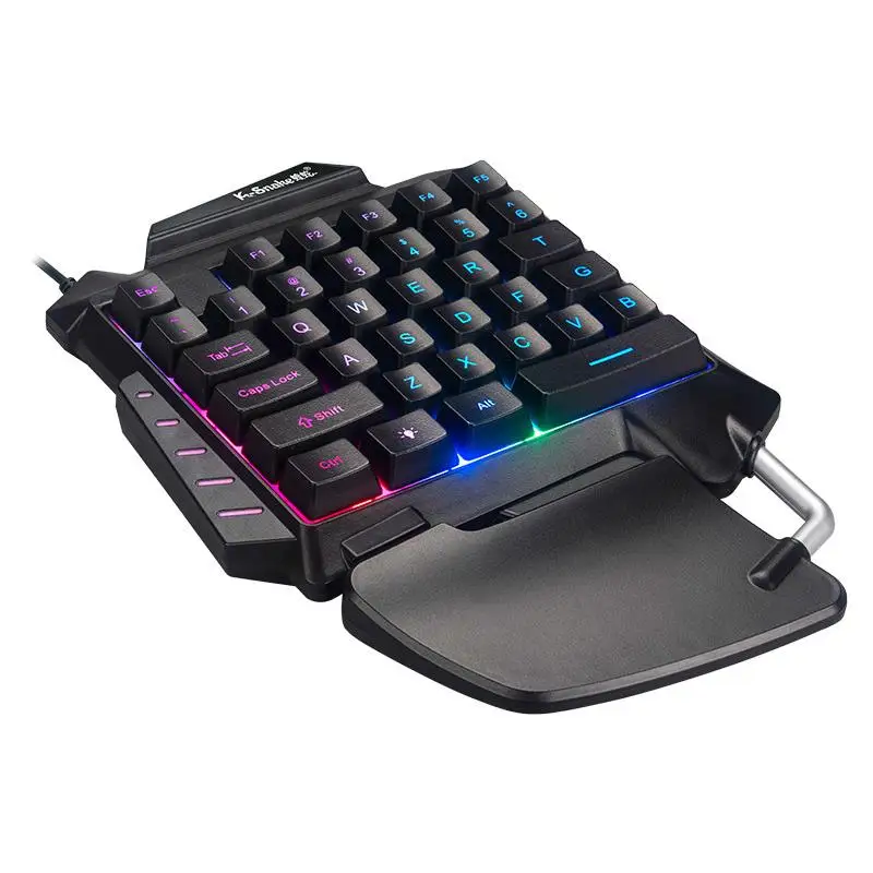Single-handed-Keyboard-Ergonomic-Robotic-Led-Backlit-Wired-Gaming ...
