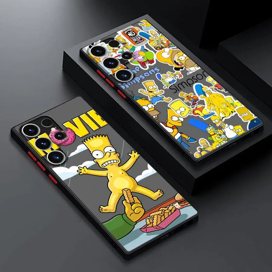 Disney Simpsons Homer Matte Case for Samsung Galaxy S24Ultra S23 S25 ...