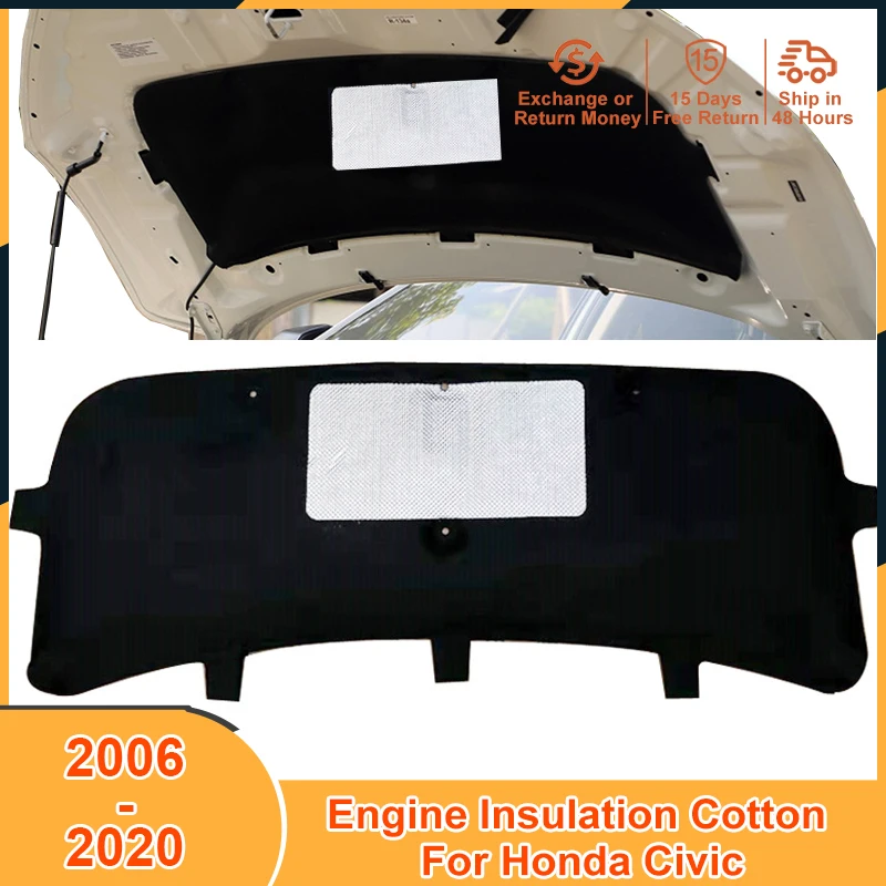 2006-2020-Heat-Sound-Insulation-Cotton-Pad-for-Honda-Civic-2006-2007 ...