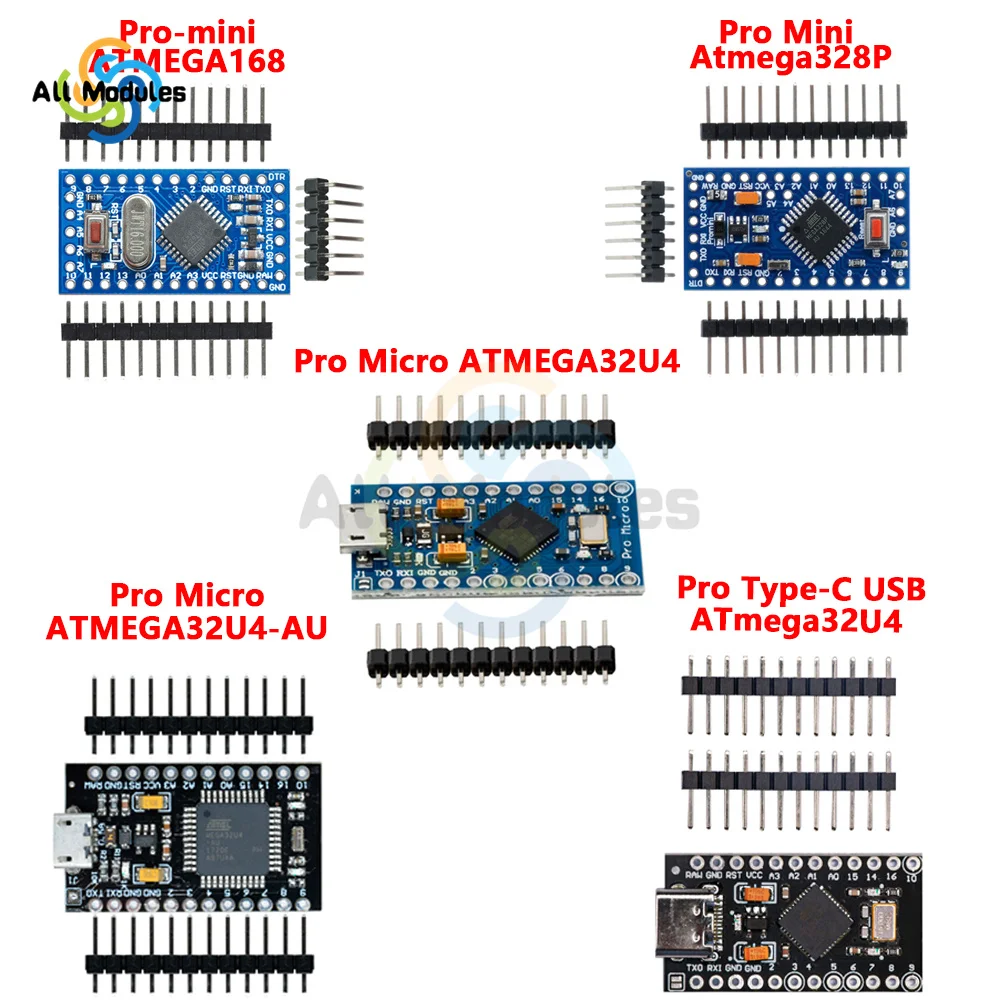 Atmega168 Atmega328p Atmega32u4 Atmega32u4-au Board Module Pro Mini ...