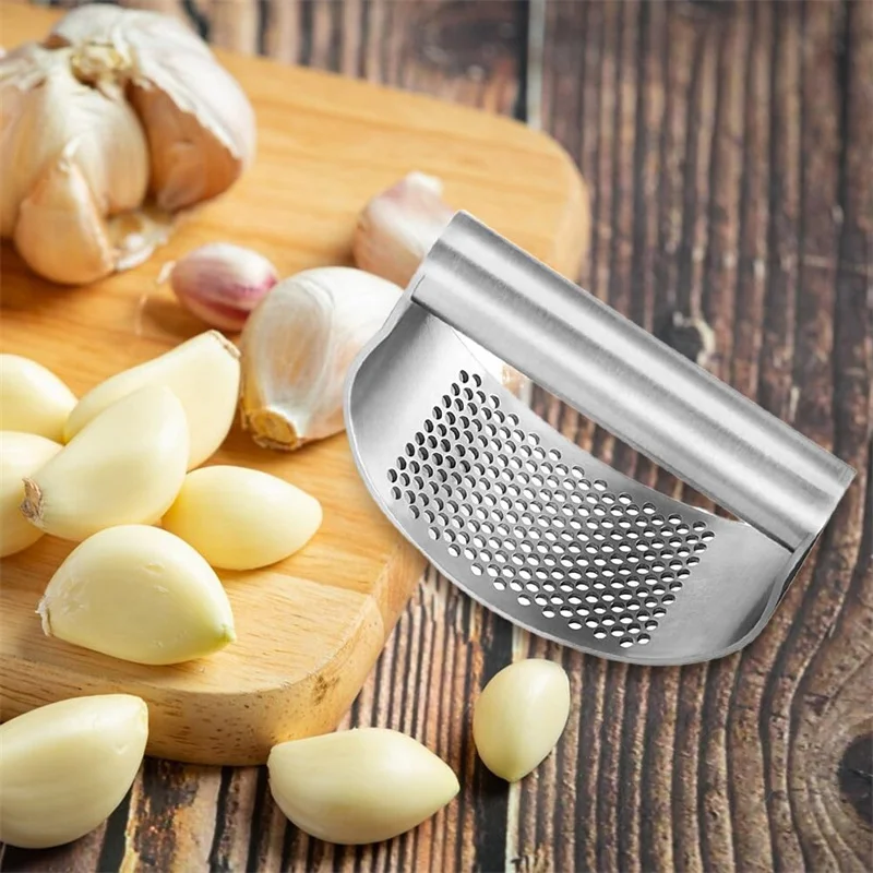 1pc Stainless steel garlic press, circular handheld garlic press ...