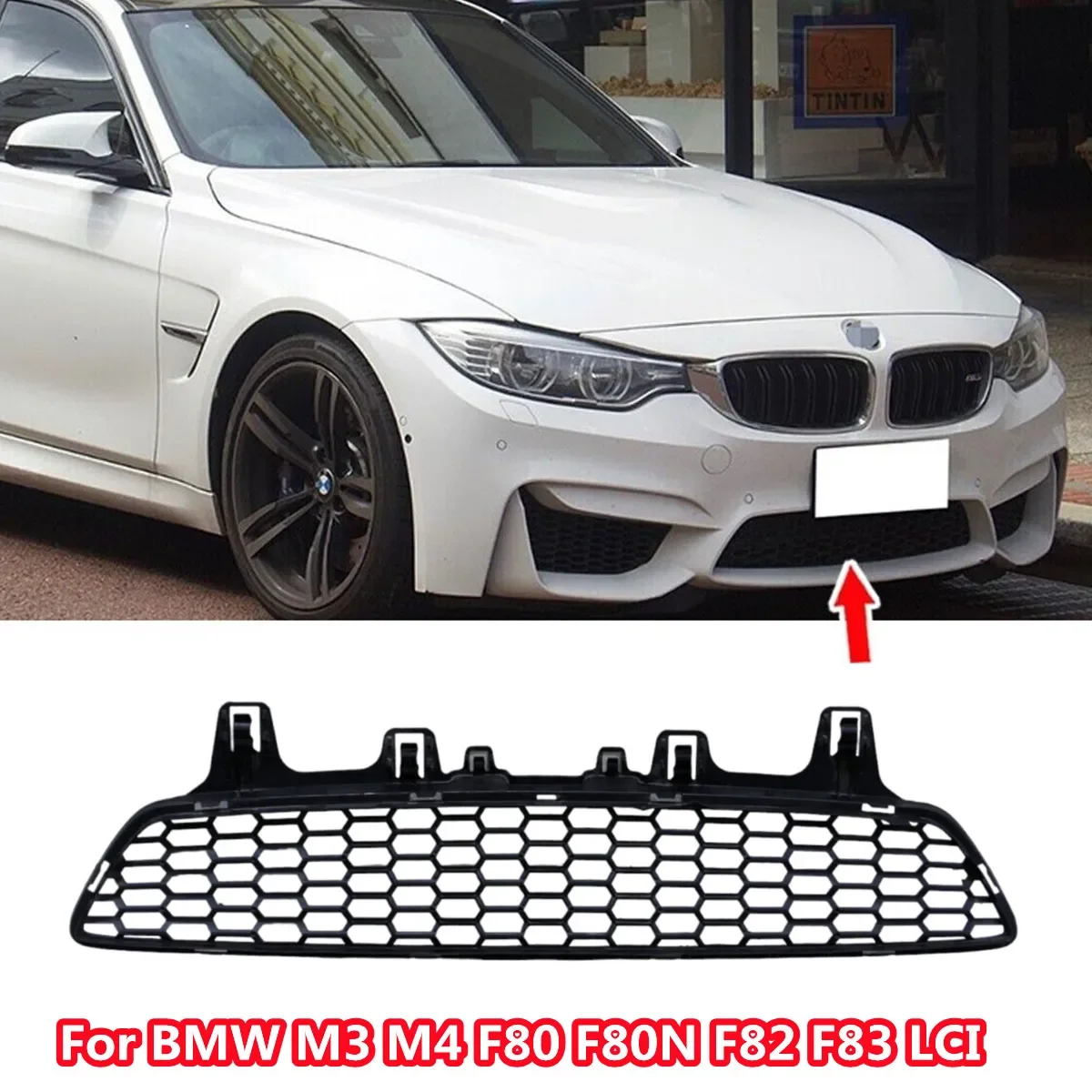 New-Lower-Centre-Mesh-Grid-Panelling-For-BMW-F80-F82-F83-M3-M4-LCI-M ...
