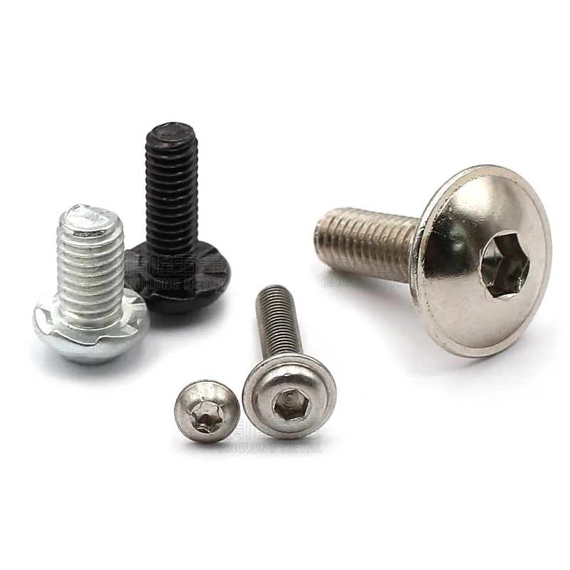 100Pcs-M2-M3-M4-M5-Nickel-Zinc-Plated-Steel-Hexagon-Socket-Button-Head ...