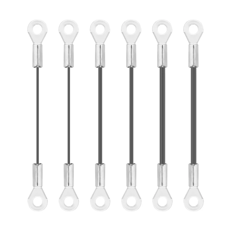 2pcs-Black-Encapsulated-Stainless-Steel-Fisheye-Terminals-Safety-Anti ...