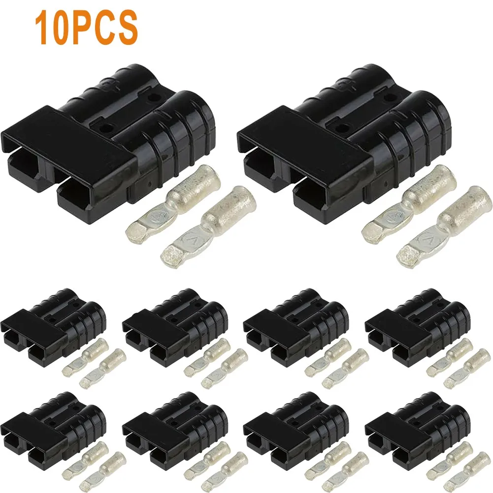 10Pcs-Straight-Plug-48x37x16mm-Two-Pole-Waterproof-Connector-Red-black ...