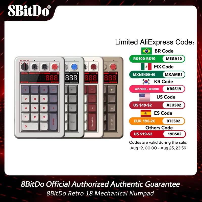 8BitDo-Retro-18-Mechanical-Numpad-Supports-Calculator-Mode-Bluetooth-2 ...