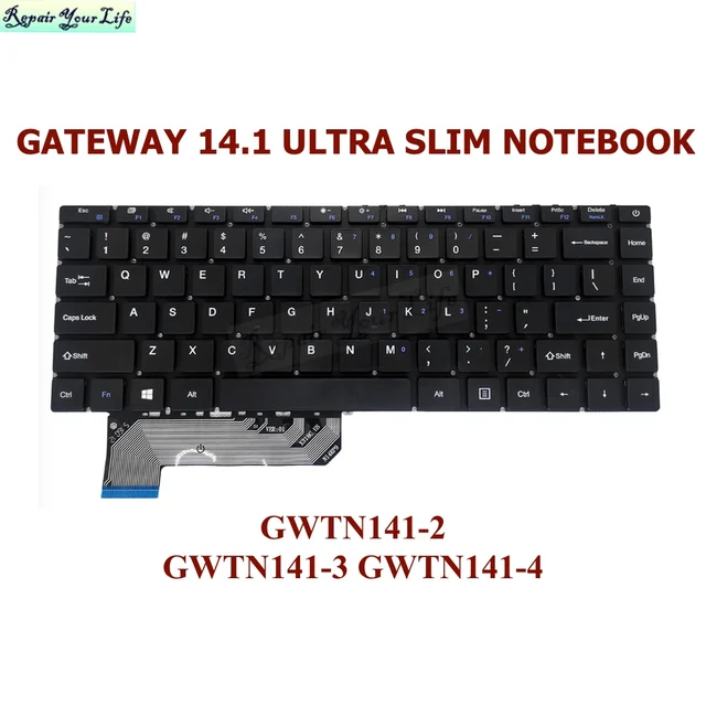 USA/US Keyboard for GATEWAY 14.1 ULTRA SLIM NOTEBOOK GWTN141-4RG ...