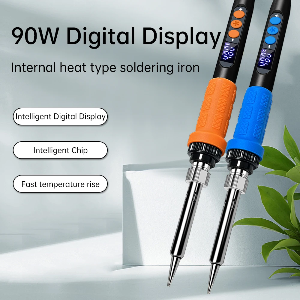90W Adjustable Temperature Electric Soldering Iron LED Digital Display ...