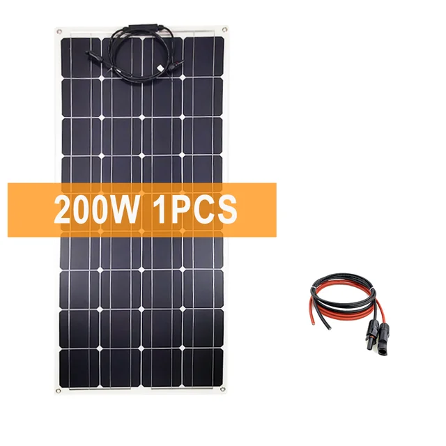 2000w solar system for home complete kit 200w flexible solar panels 12v ...