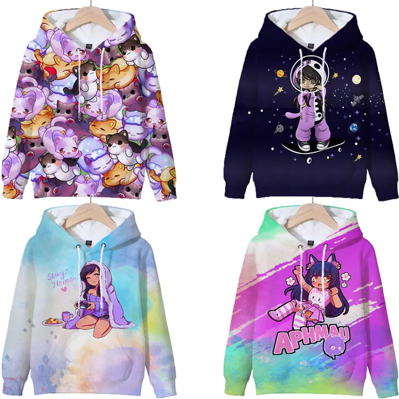 Aphmau Sudadera con capucha de dibujos animados para niños y niñas ...