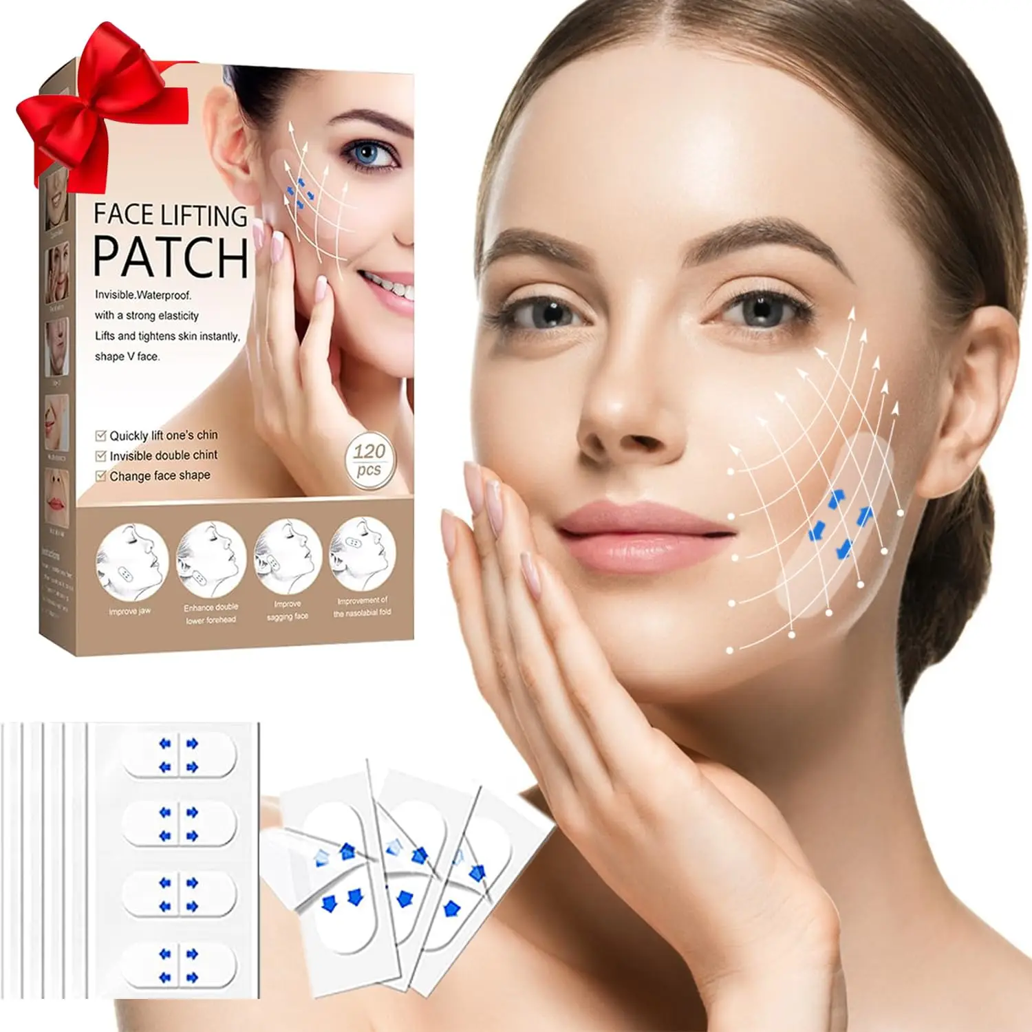 120pcs-Invisible-Instant-slimmer-Face-Lift-Waterproof-Tape-Transparent ...