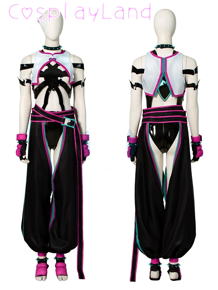 Fighter-Game-Cosplay-Juri-Han-Costume-Halloween-Outfit-Battle-Suit ...