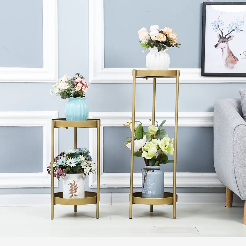 Modern-Luxurious-Creative-Flower-Racks-Placed-in-The-Living-Room-Metal ...