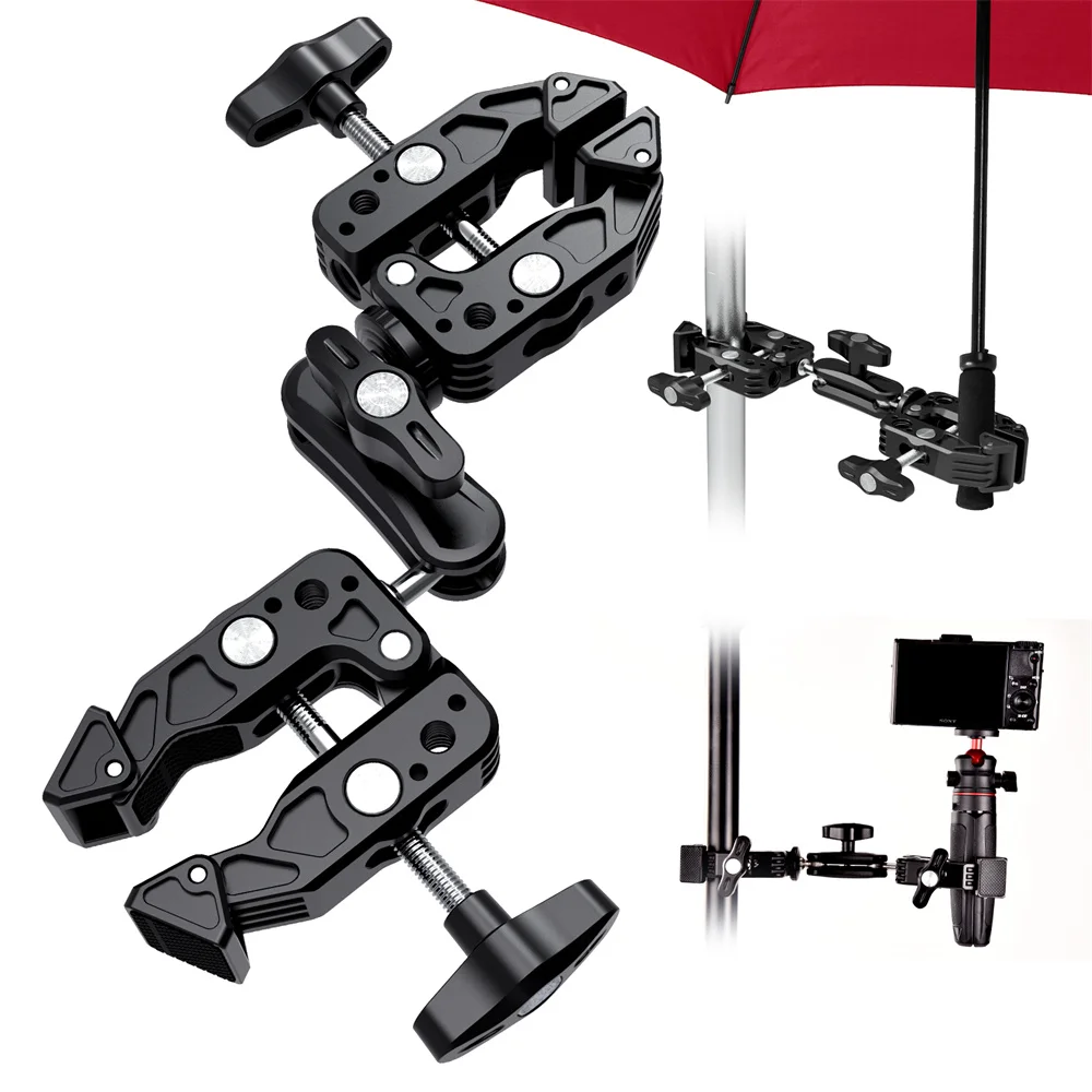 Multi-Functional-Double-Super-Clip-Bracket-Articulating-Magic-Arm-Clamp ...