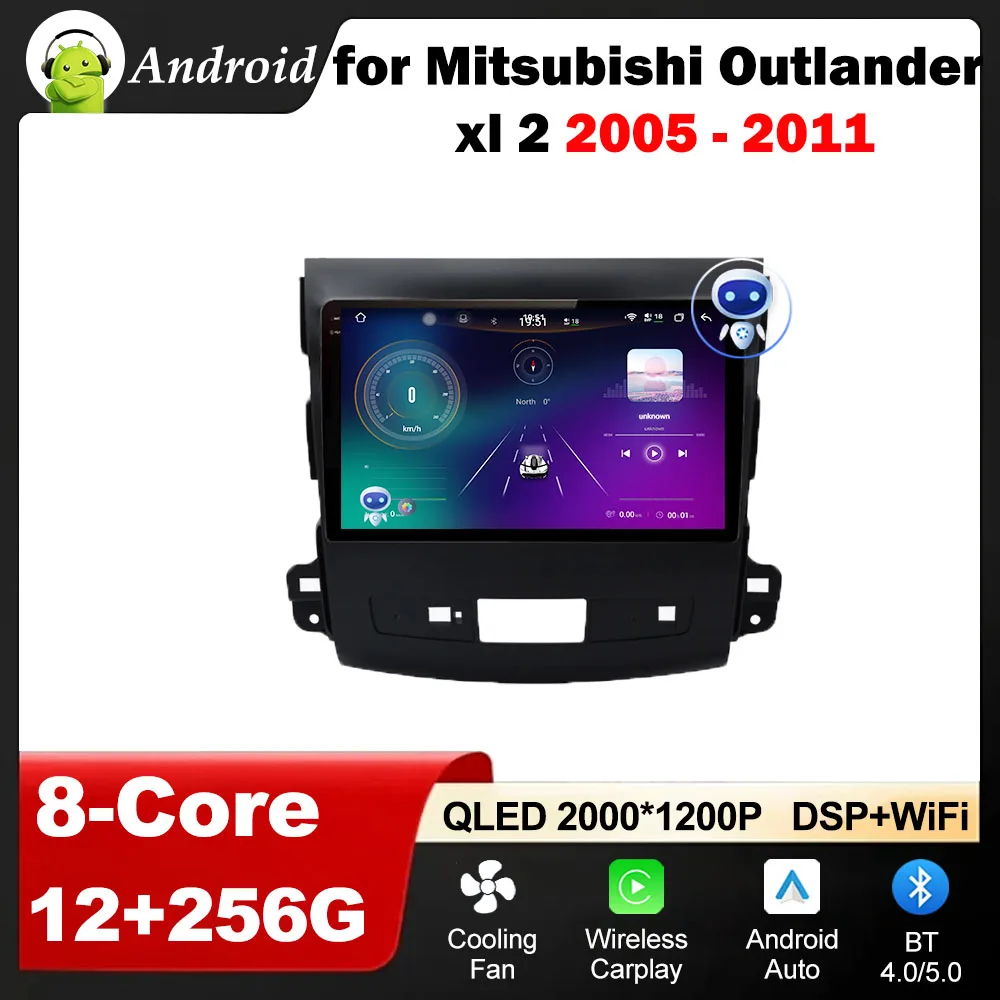 Android-OS-for-Mitsubishi-Outlander-xl-2-2005-2011-GPS-Navigation-Car ...