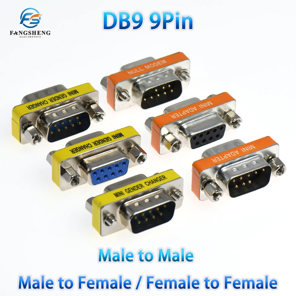 DB9-9Pin-Male-to-Female-Male-to-Male-Female-to-Female-Mini-Gender ...