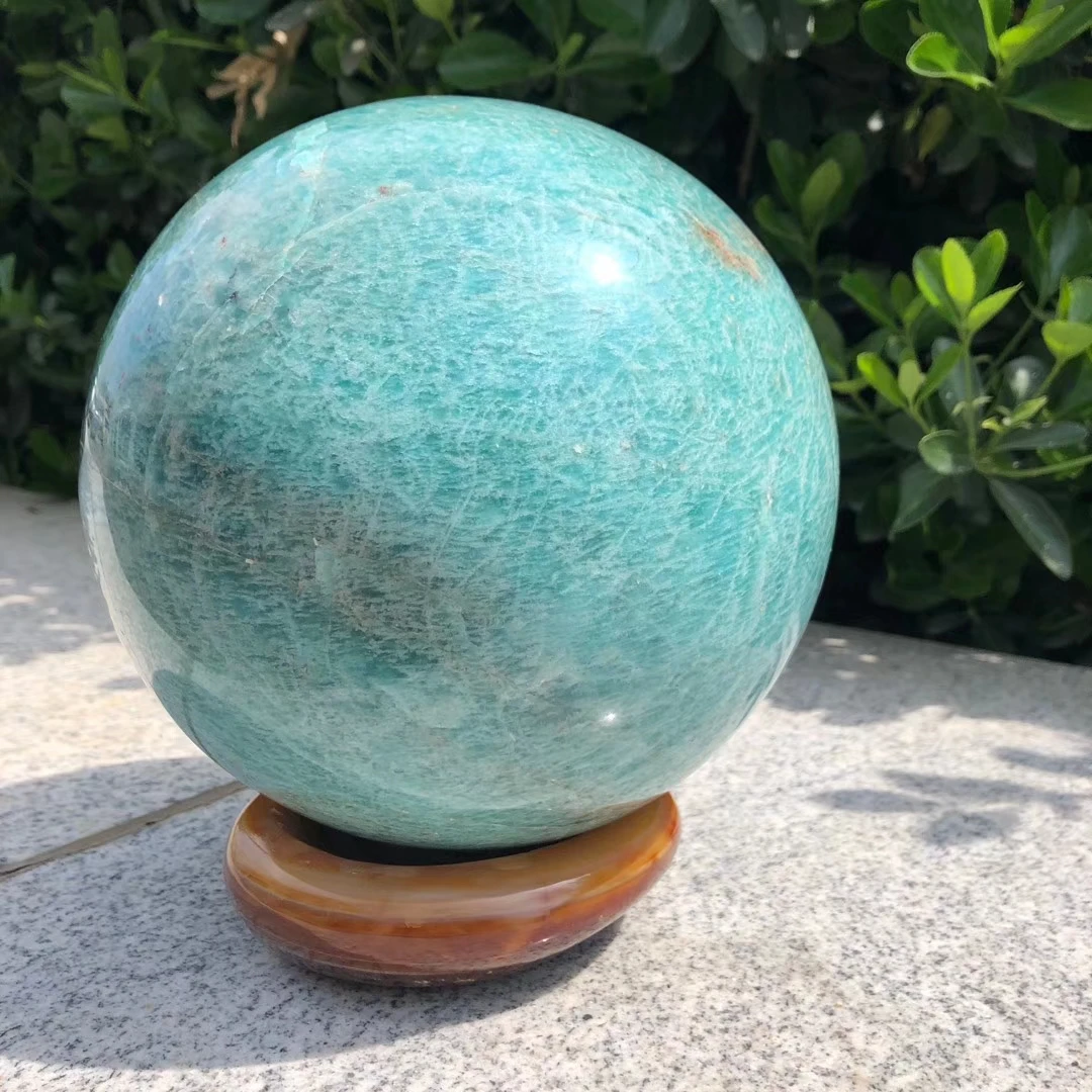 10cm-100-Natural-amazonite-Crystal-Polished-Sphere-Ball-Tianhe-stone ...