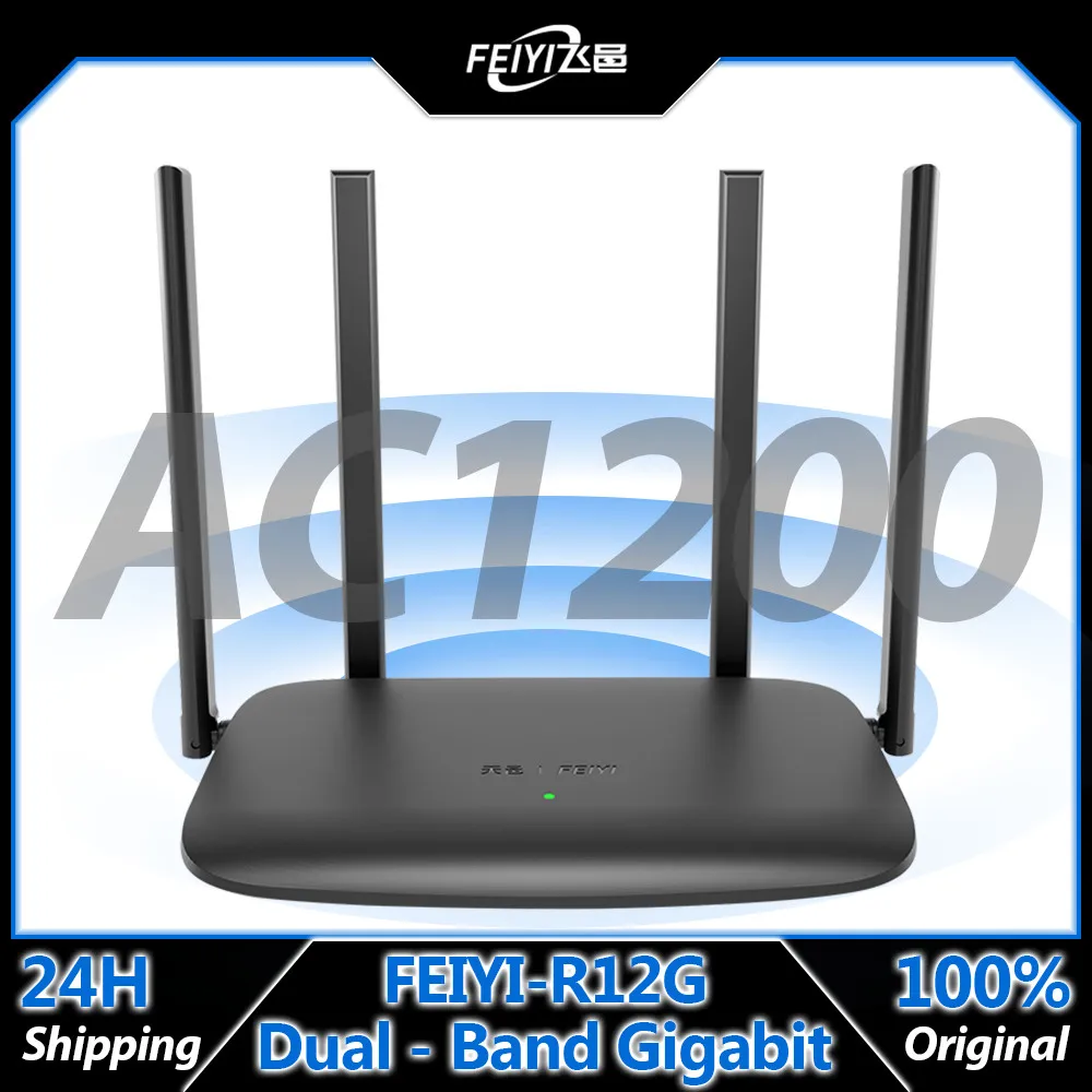 FEIYI enrutador WiFi inalámbrico Gigabit 2,4G 5,0 GHz, repetidor de doble banda AC2100 ...