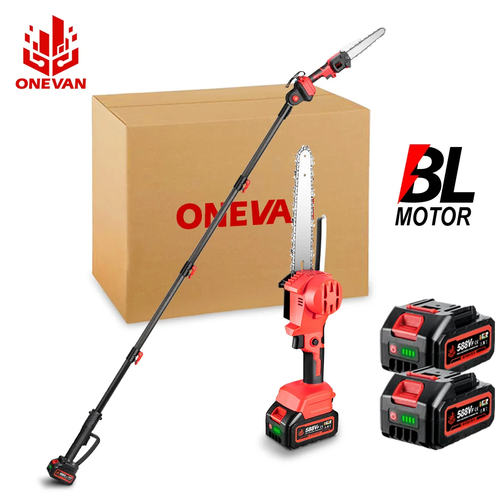 ONEVAN 8Inch Brushless Telescoping Pole Electric Chainsaw Scalable ...