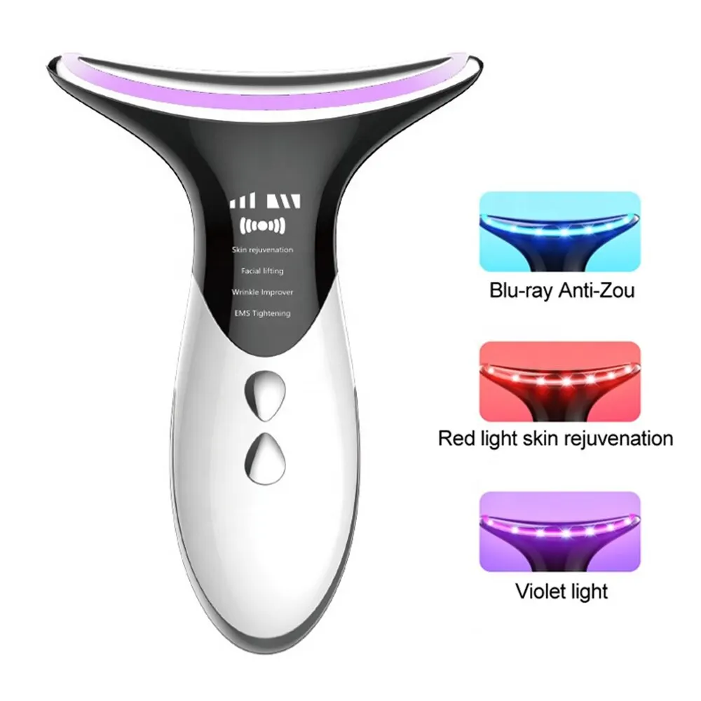 Appareil de beauté à micro-courant pour le cou et le visage, 3 couleurs ...