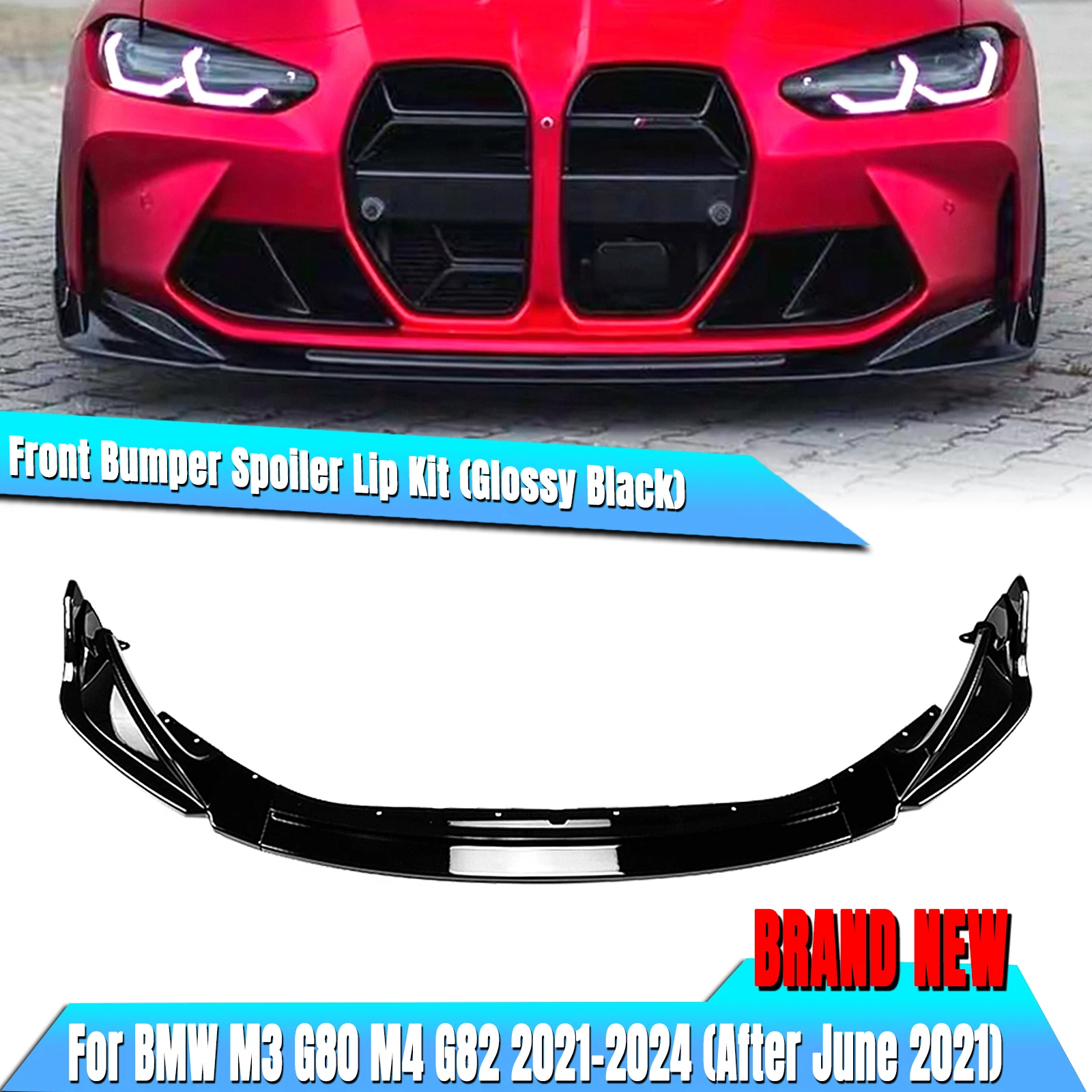 Car-Front-Bumper-Spoiler-Lip-Splitter-Guard-Plate-Blade-For-BMW-M3-G80 ...