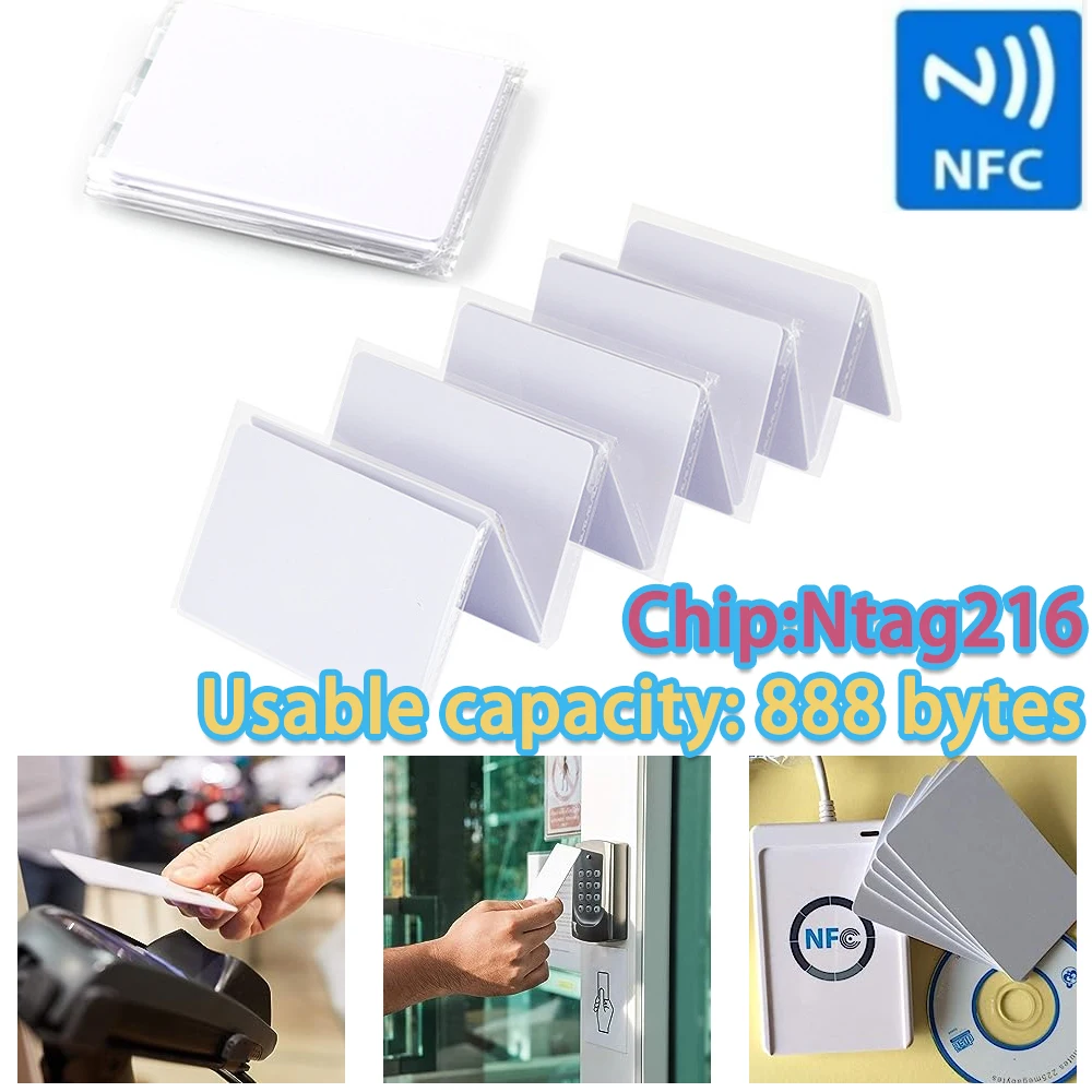 Ntag216-NFC-Cards-Printable-NFC-216-Card-888-Bytes-Memory-iOS ...