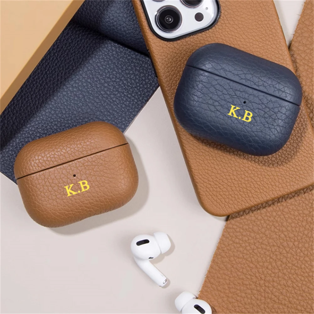 Personalized-Gold-Initials-Letters-Customize-DIY-Earphone-Case-For ...