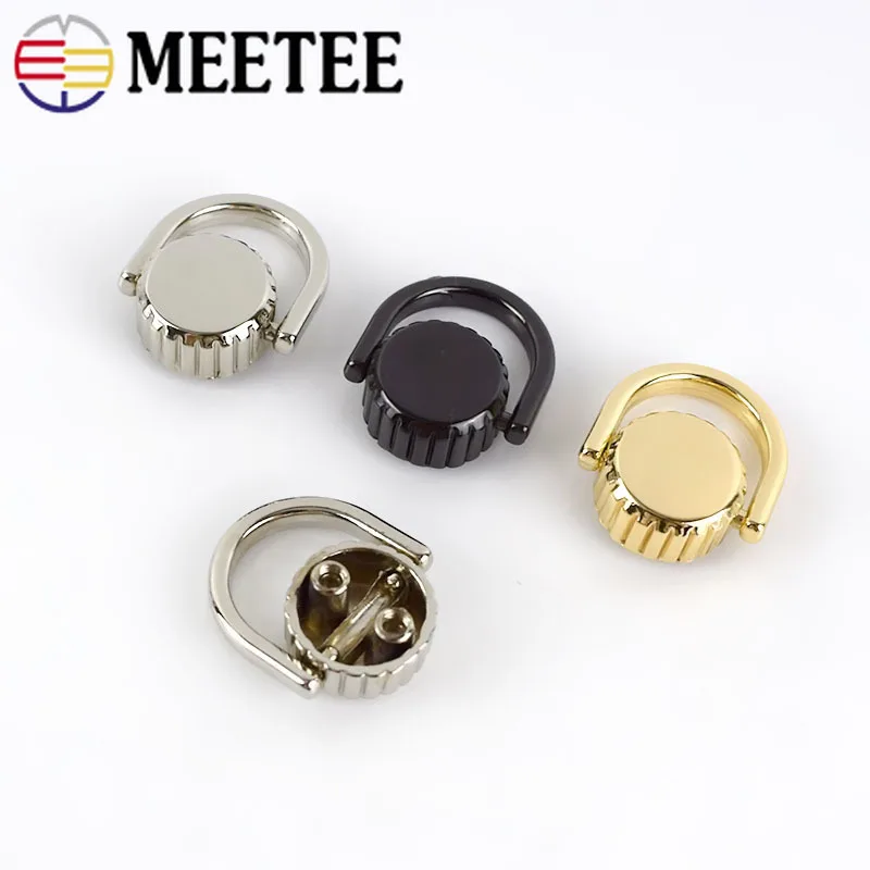 10Pcs-Meetee-15mm-Metal-Bag-Hanging-Buckle-D-Ring-Chain-Hook-Rivet-Side ...