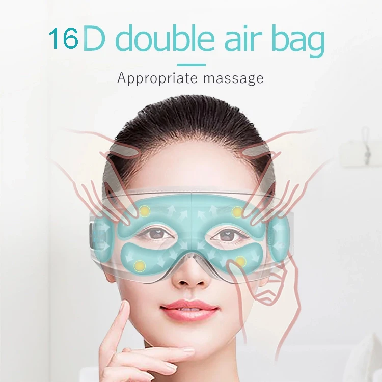 La couleur noire Masque chauffant pour les yeux, masseur à Airbag ...