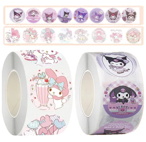 500-st-cke-Rolle-Cartoon-Sanrio-Aufkleber-Kawaii-Hallo-Kitty-Kuromi ...