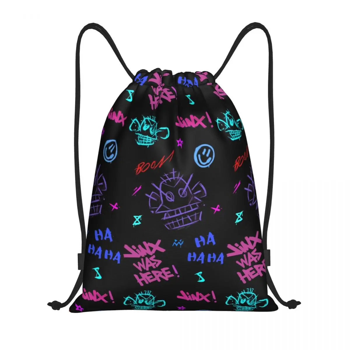League-Battle-Game-Legends-Arcane-Drawstring-Backpack-Sports-Gym-Bag ...