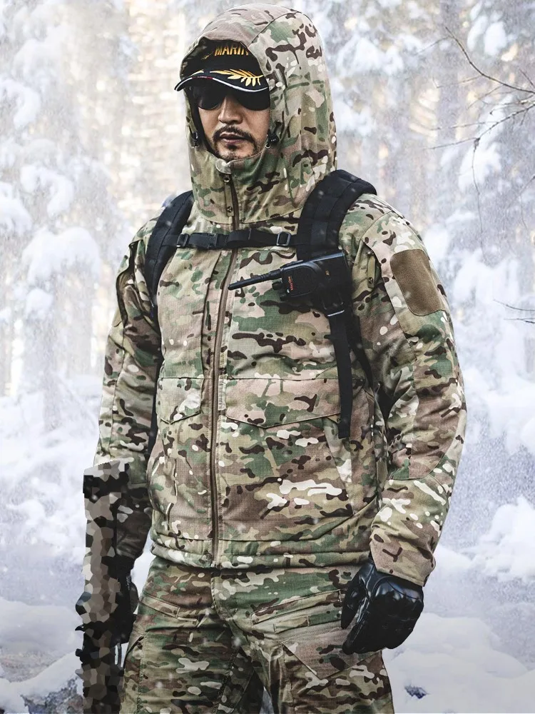 Outdoor Extreme Cold Tactical Cotton Jacket Men's Winter Warm ...