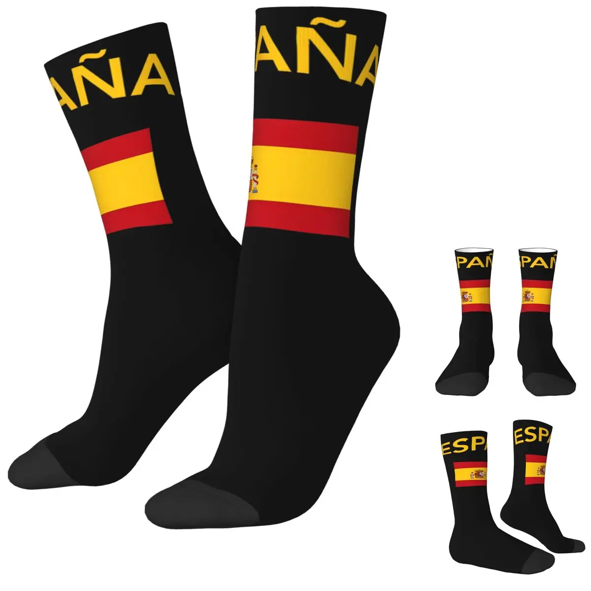 Spain Spanish Flag Socks Autumn Stockings Harajuku Unisex Men ...
