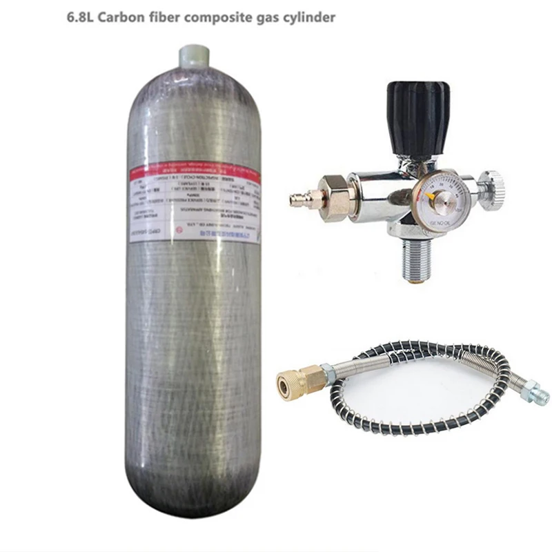 ALSAFE-6-8L-4500Psi-300Bar-Carbon-Fiber-Cylinder-HPA-Tank-Diving-Bottle ...