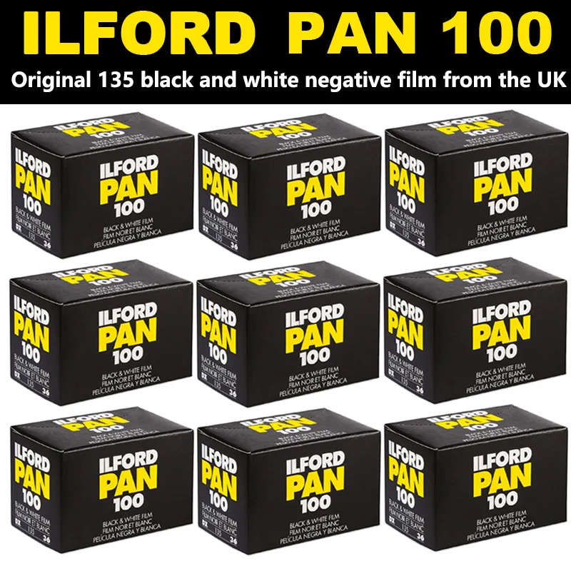 Original 1/3/5/10 Rolls ILFORD PAN 100 Black And White Film 36 Exposure ...