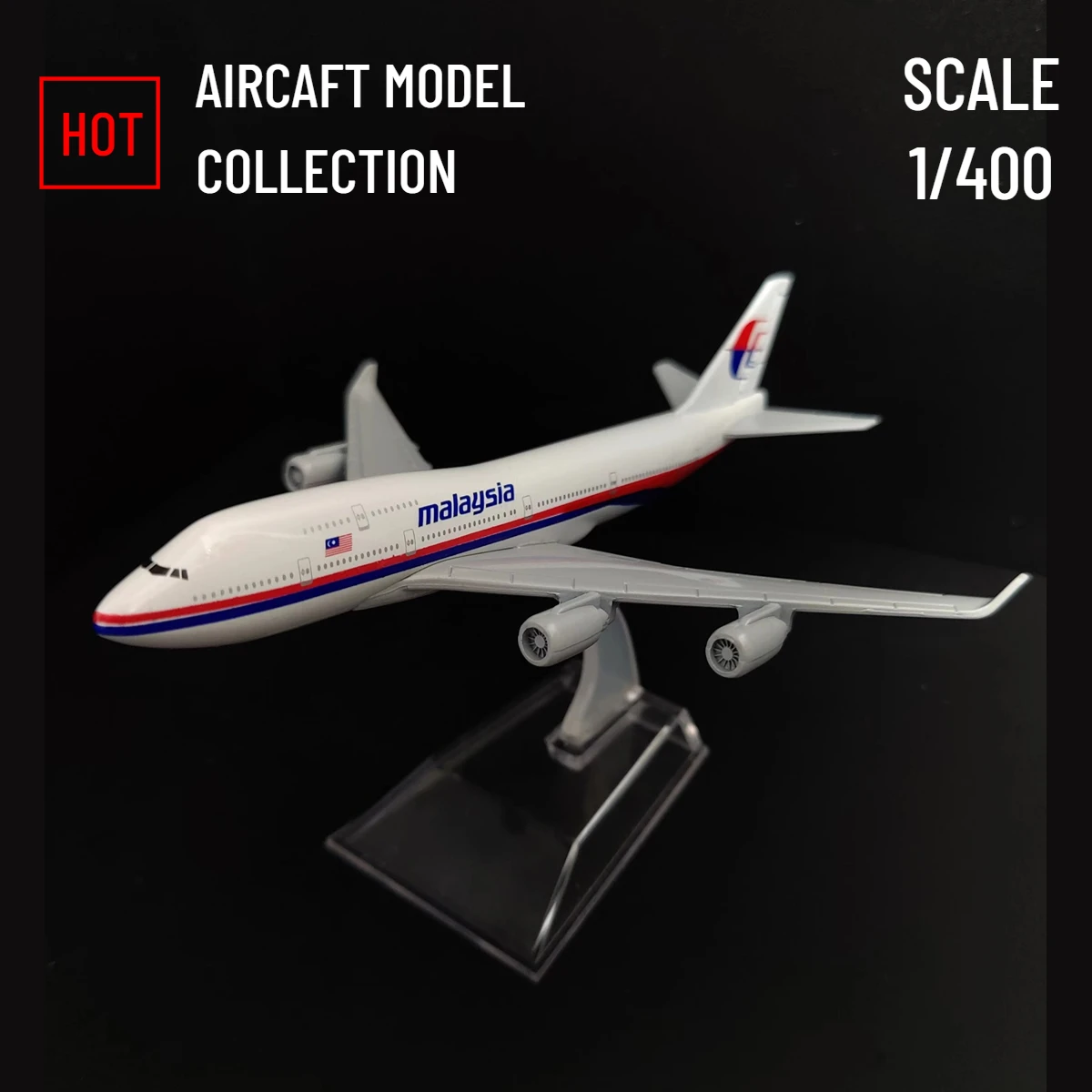 1-400-Malaysia-B747-Metal-Miniature-16cm-Scale-Boeing-AIrbus-Aircraft ...