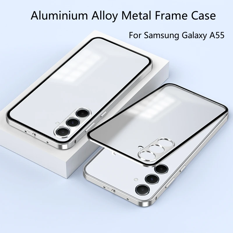 Aluminium-Alloy-Metal-Frame-Case-For-Samsung-A55-Case-Matte-transparent ...