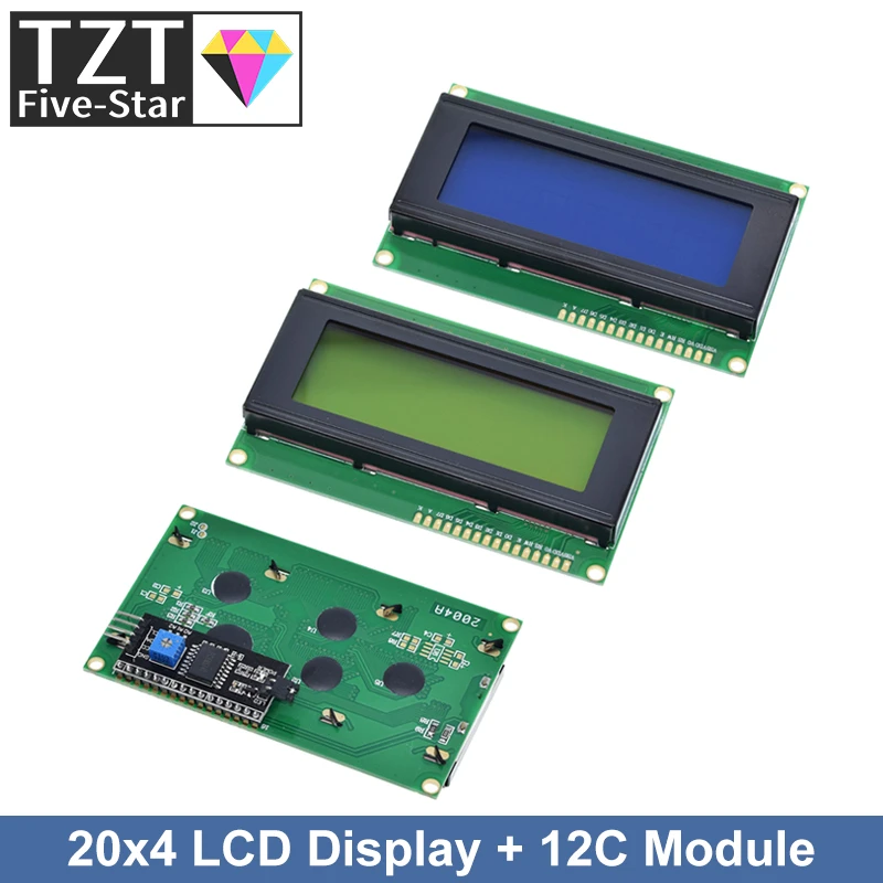 Lcd2004+i2c 2004 20x4 2004a Blue/green Screen Hd44780 Character Lcd /w ...