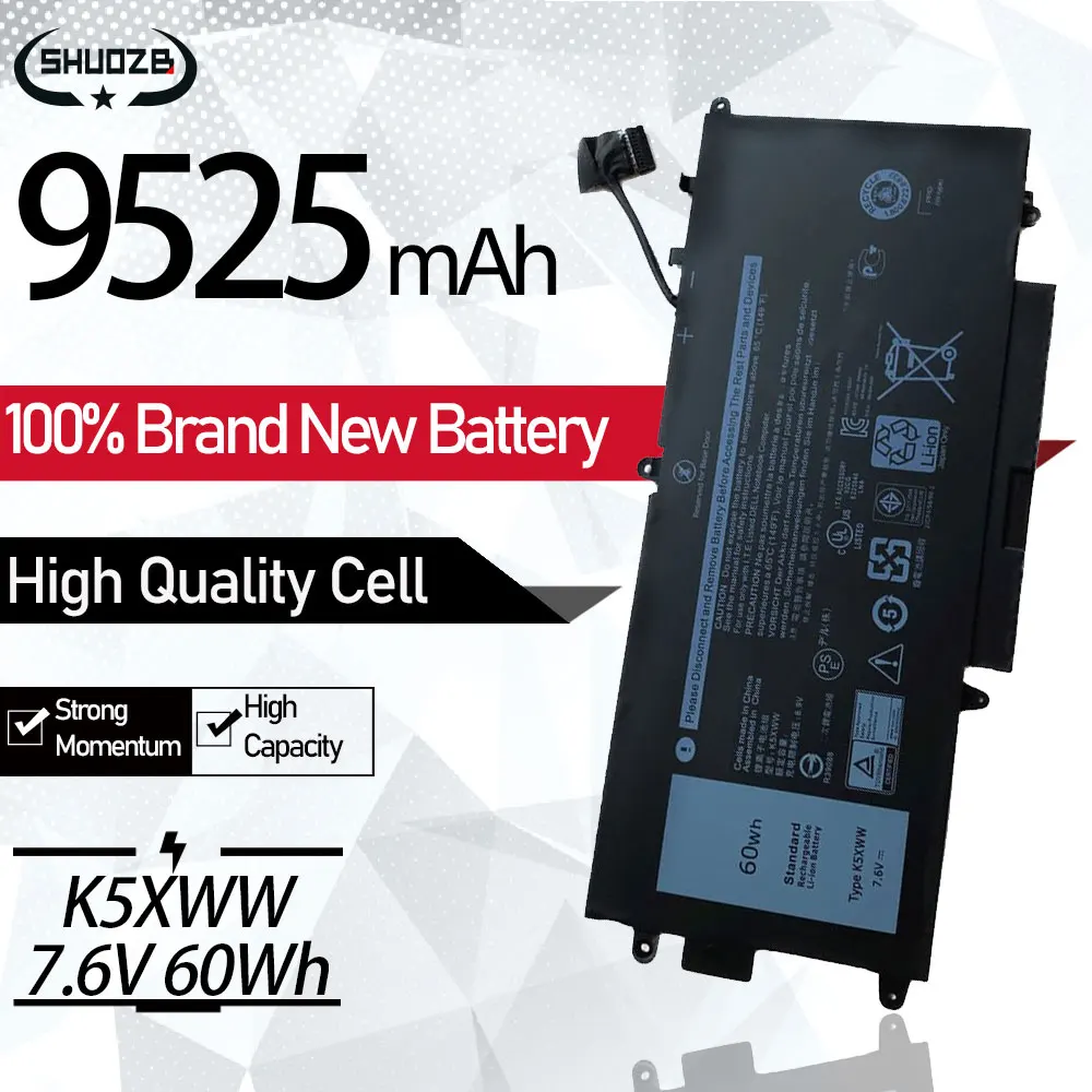 K5xww Battery For Dell Latitude 5289 E5289 5285 7389 L3180 7390 2-in-1 ...