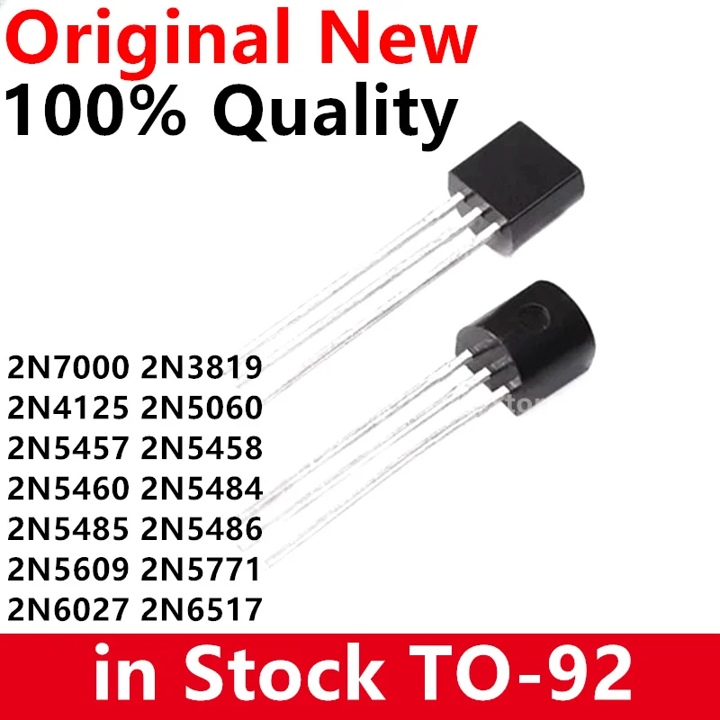 10 piezas 2N7000 TO92 TO 92 2N3819 2N4125 2N5060 2N5457 2N5458 2N5460 ...