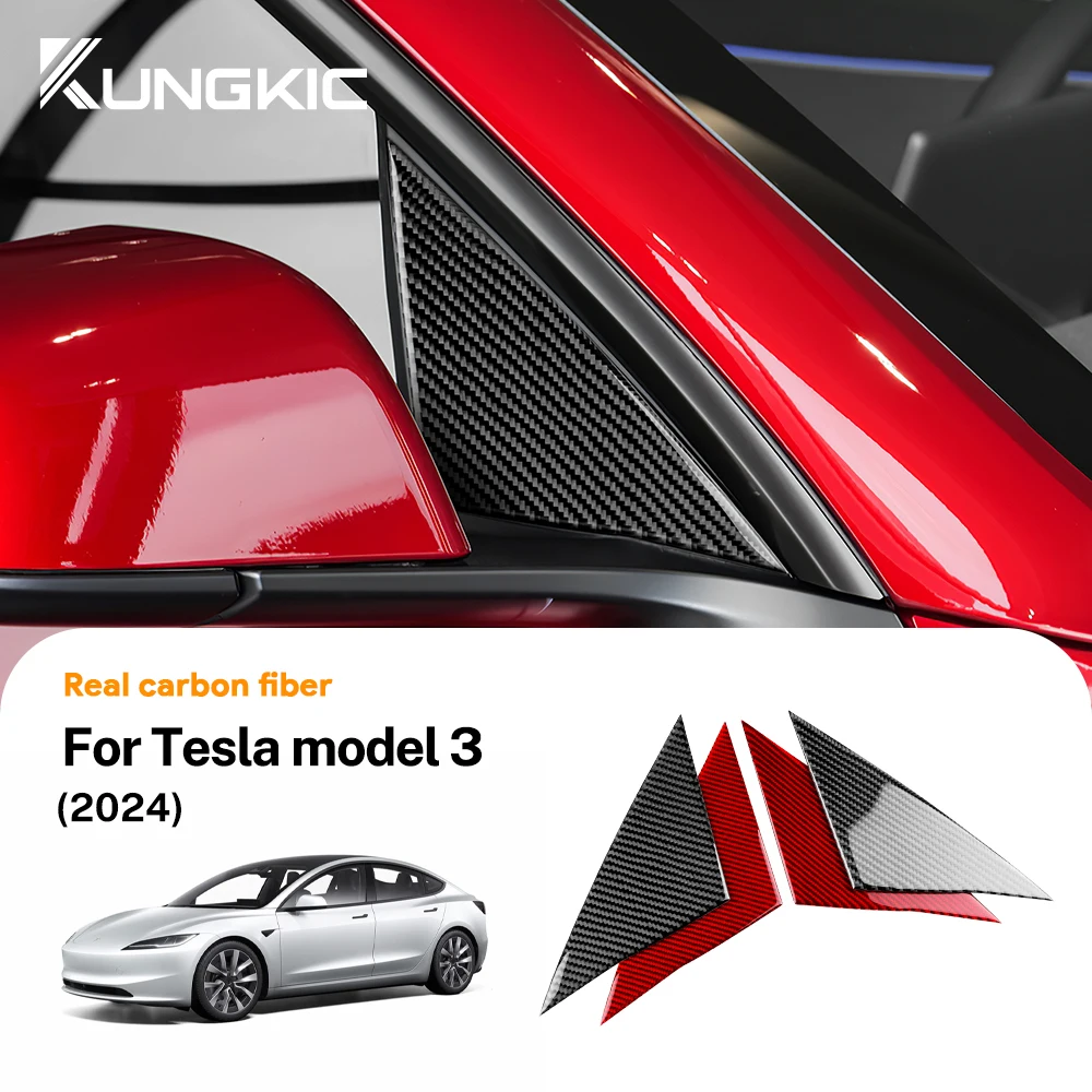 Real Soft Carbon Fiber For Tesla Model 3 Highland 2024 2025 Exterior ...